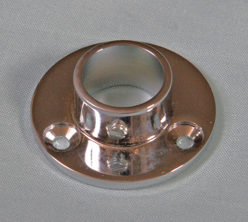 19mm End Socket with Grub Screw Chrome Plated 18123