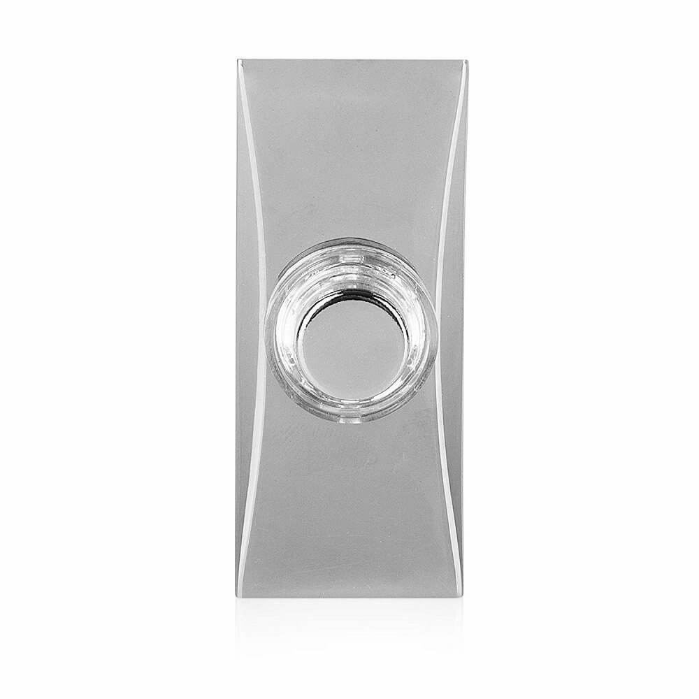 Byron 7960C Wired Bright Chrome Bell Push, Illuminated