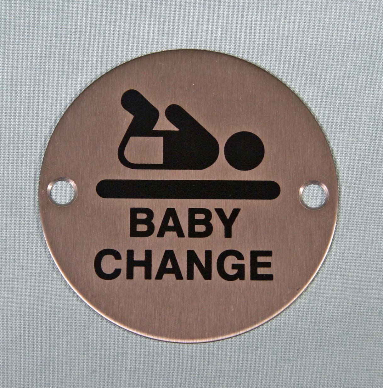 Baby Change Symbol 75Mm Satin Aluminium Sign - Signs - Fire Safety and ...